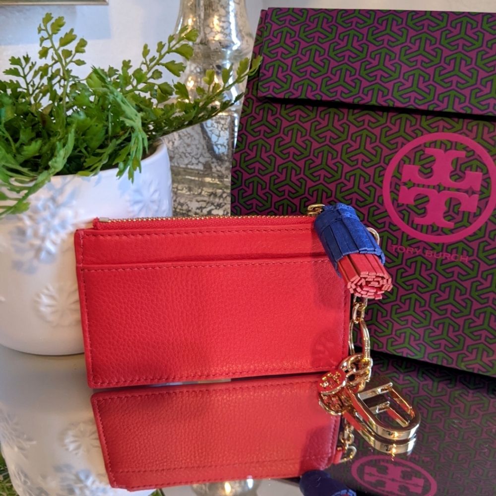 Tory Burch Card Holder With Stitched Letter I In The … - Gem